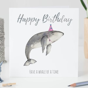 Whale Birthday Card - Etsy