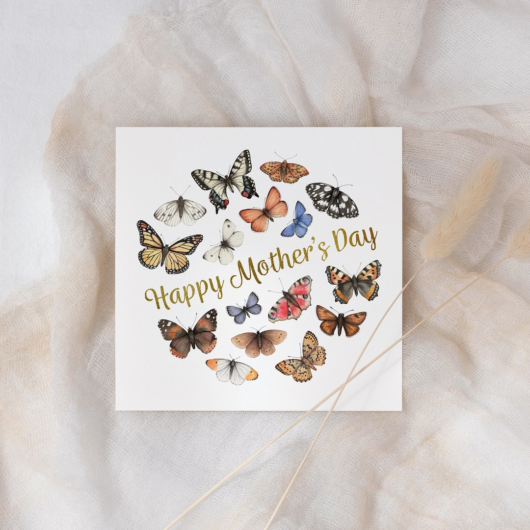 Mother's Day Butterfly Card - Etsy