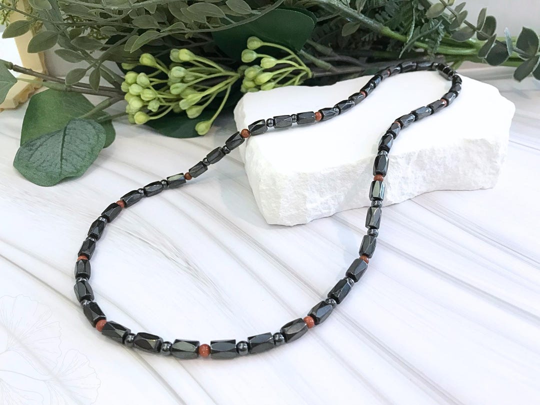 Goldstone & Magnetic Hematite Necklace | Pain Relief, Arthritis Clasp ...