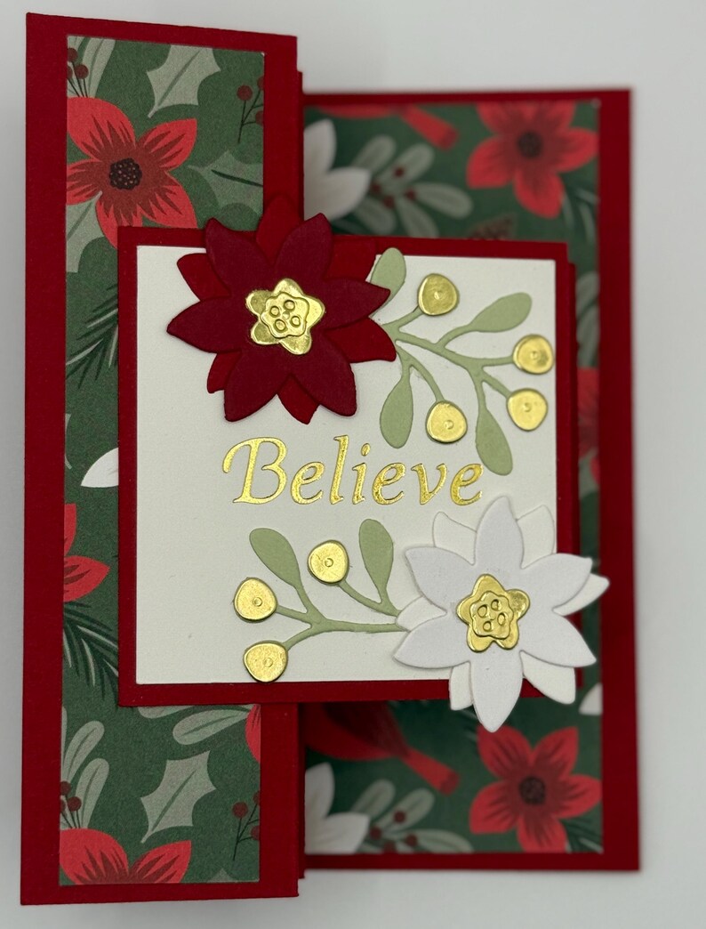 Handcrafted believe Christmas Greeting Card - Etsy