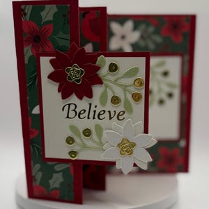 Handcrafted believe Christmas Greeting Card - Etsy