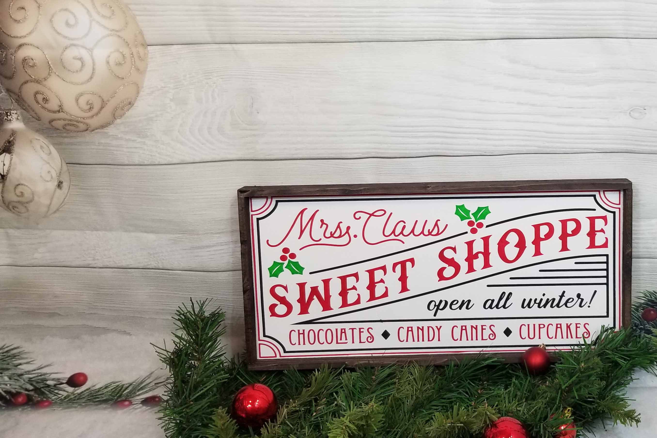 Mrs. Claus Sweet Shoppe Christmas Holiday Sign - Etsy Canada