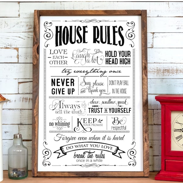 Kitchen Rules Sign - Etsy Canada