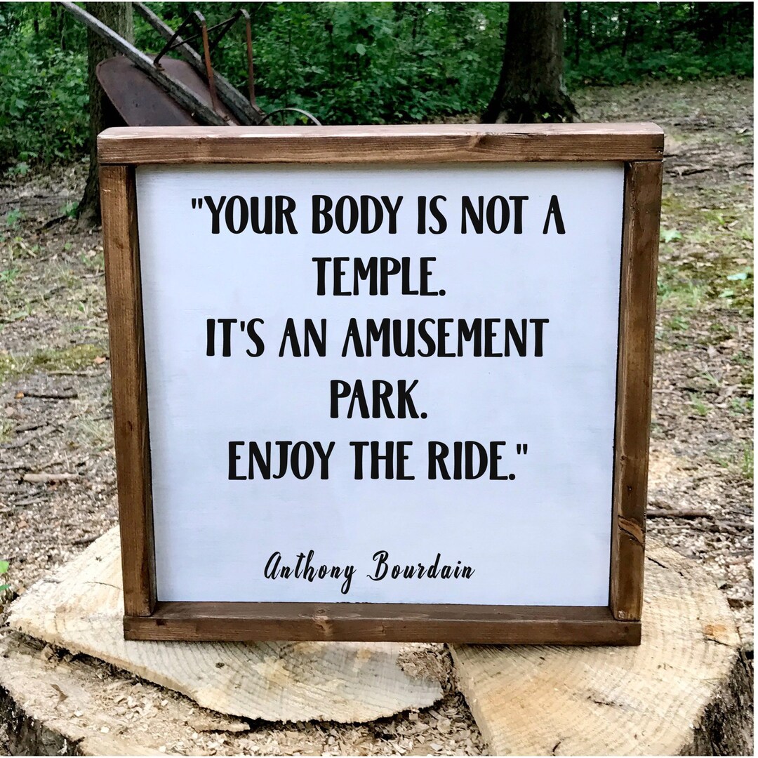 Enjoy the Ride Sign Anthony Bourdain Quote - Etsy