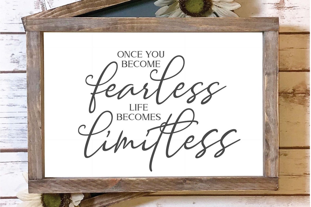 Life Becomes Limitless - Empowering Women Sign - Etsy