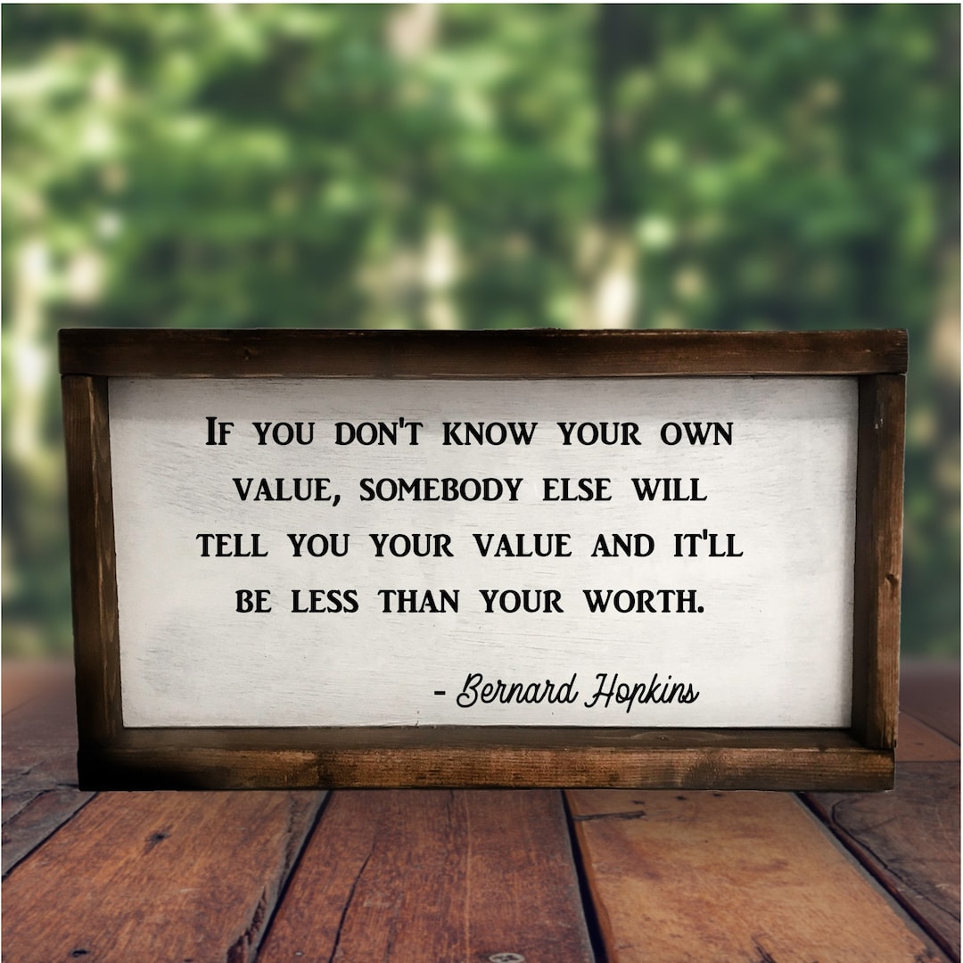 Know Your Own Value Inspirational Wood Sign - Etsy