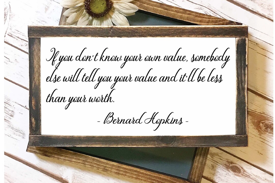 Know Your Own Value Motivational Sign - Etsy