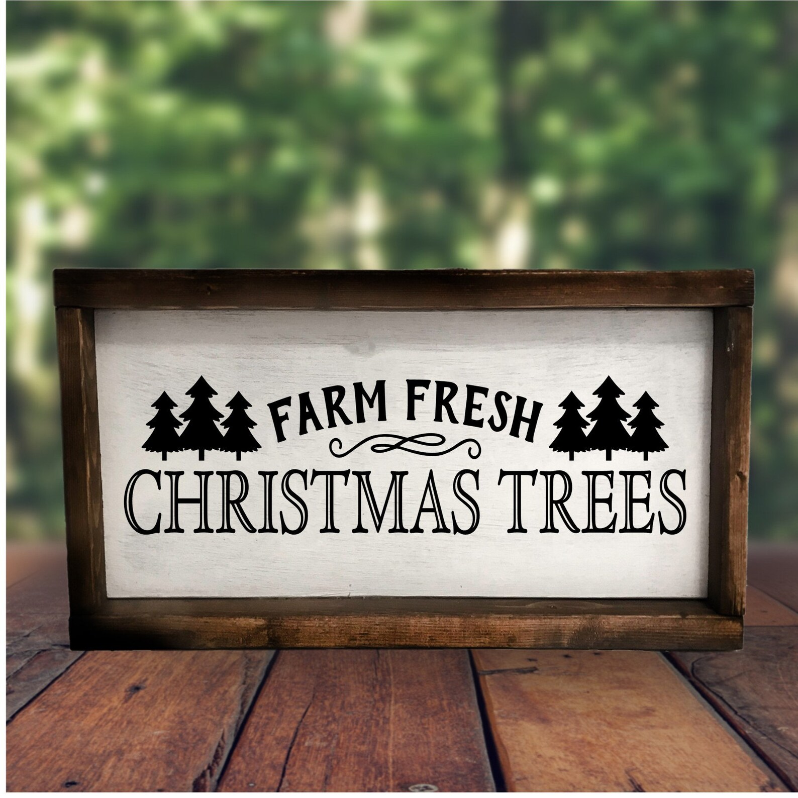 Farm Fresh Christmas Trees Wood Sign Winter Holiday Wall Art | Etsy