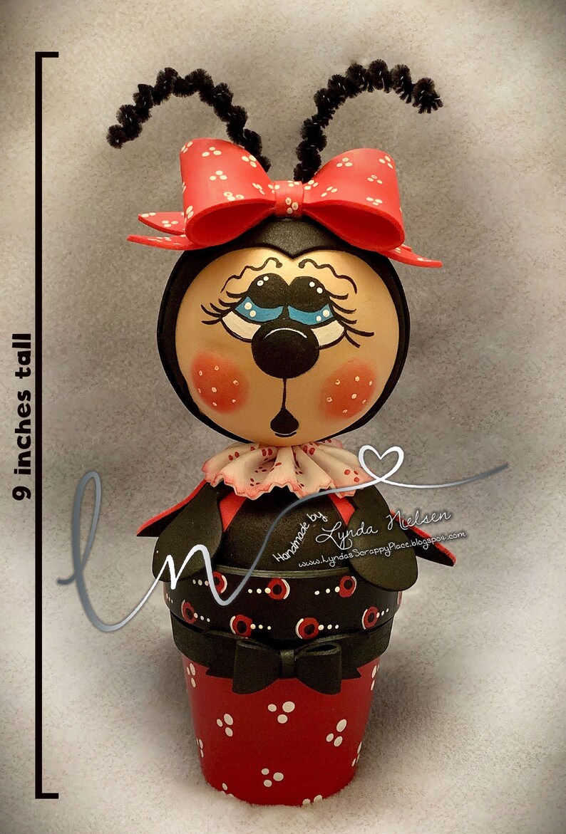Clay Pots Dolls and Decor Bumblebee Ladybug GIFT - Etsy