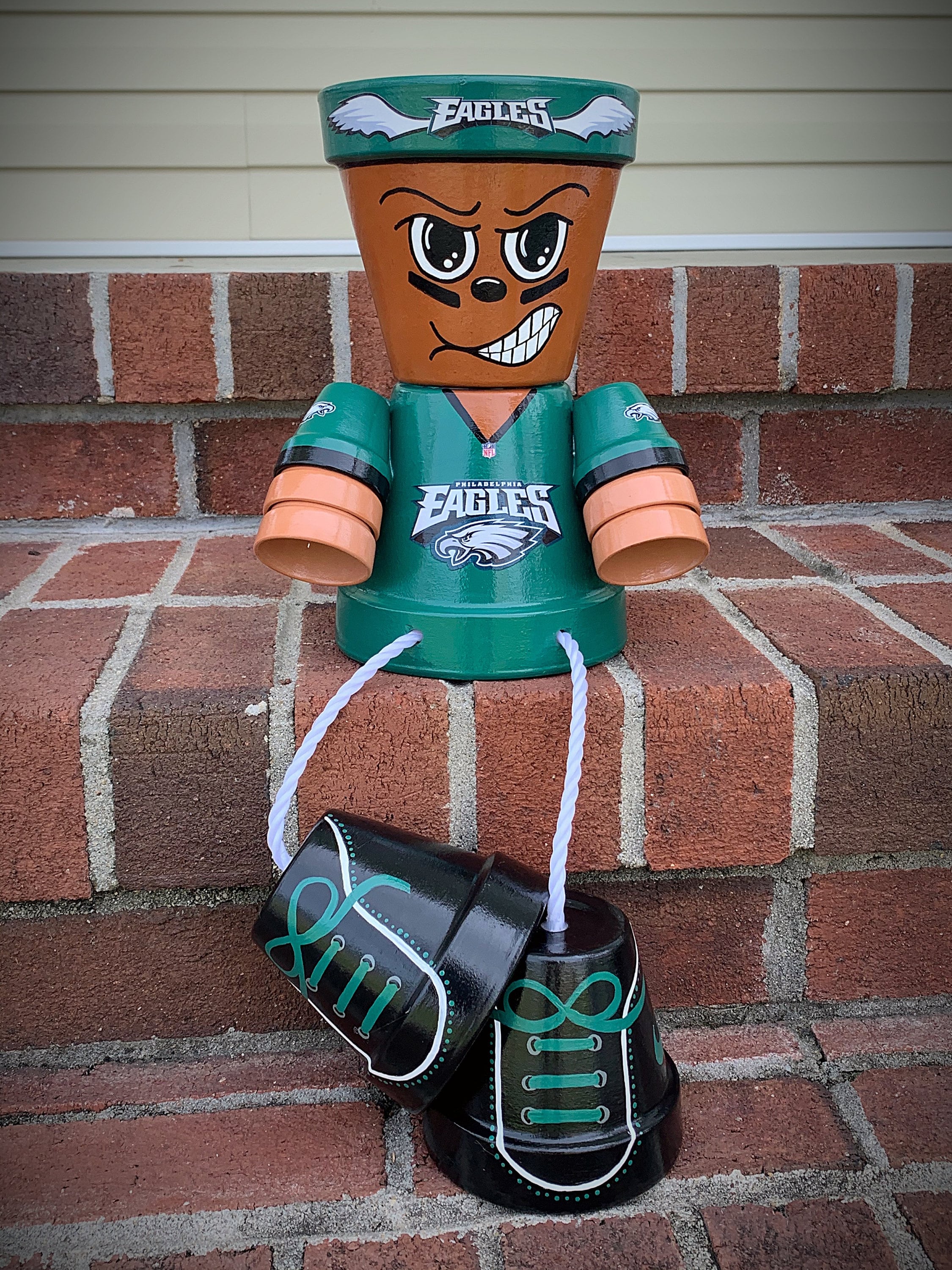 Clay Pot FOOTBALL TEAM PLAYER, Customized Clay Pots, Hand Painted Terra ...