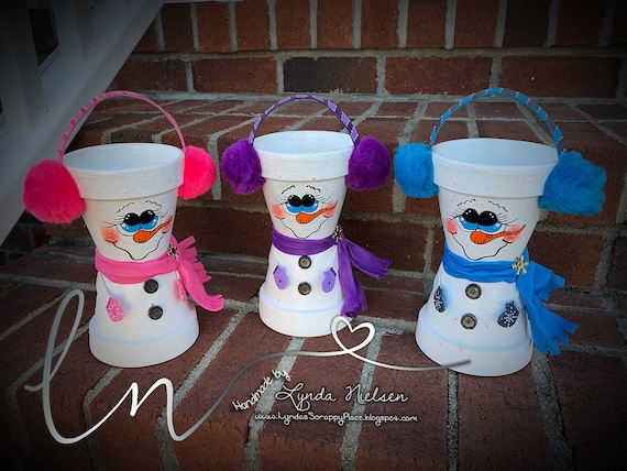 Clay Pot Snowman Pattern