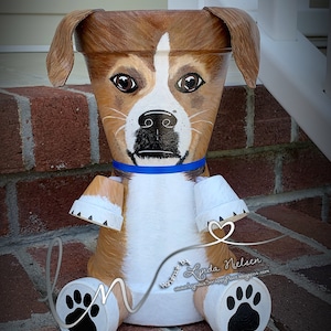 CUSTOM DOG Clay Pots, Pot Heads, Handmade Terra Cotta Clay Flower Pots ...