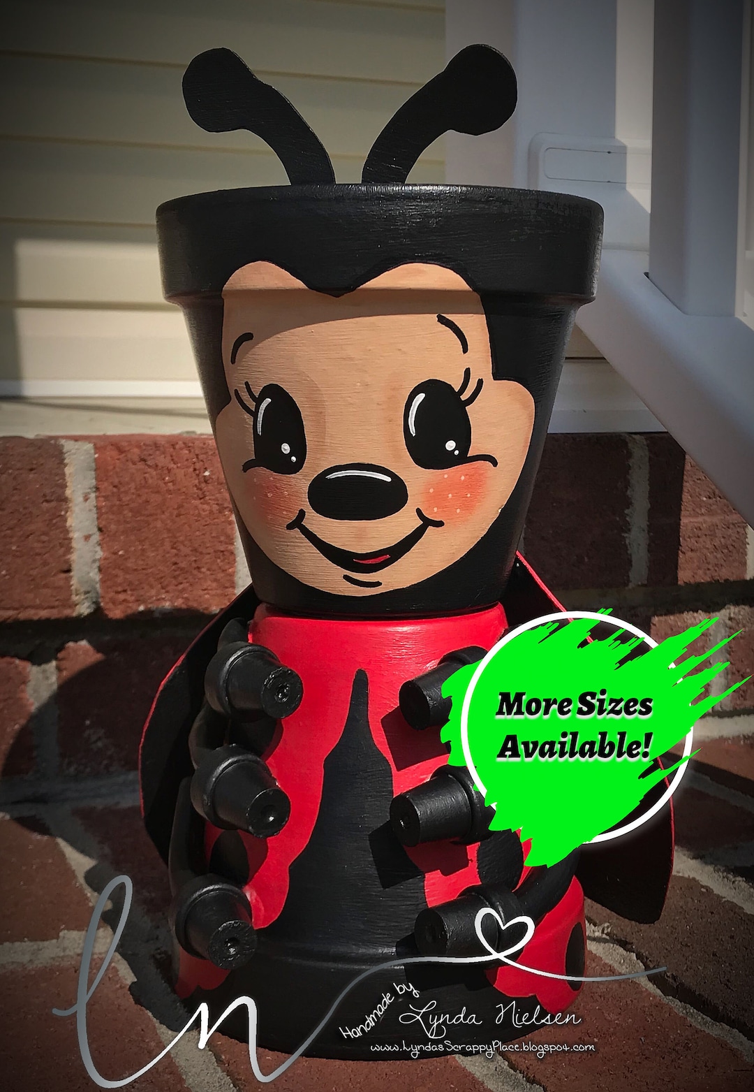 Clay Pot LADYBUG, Handmade Terra Cotta Clay Pot People, Pot Heads - Etsy