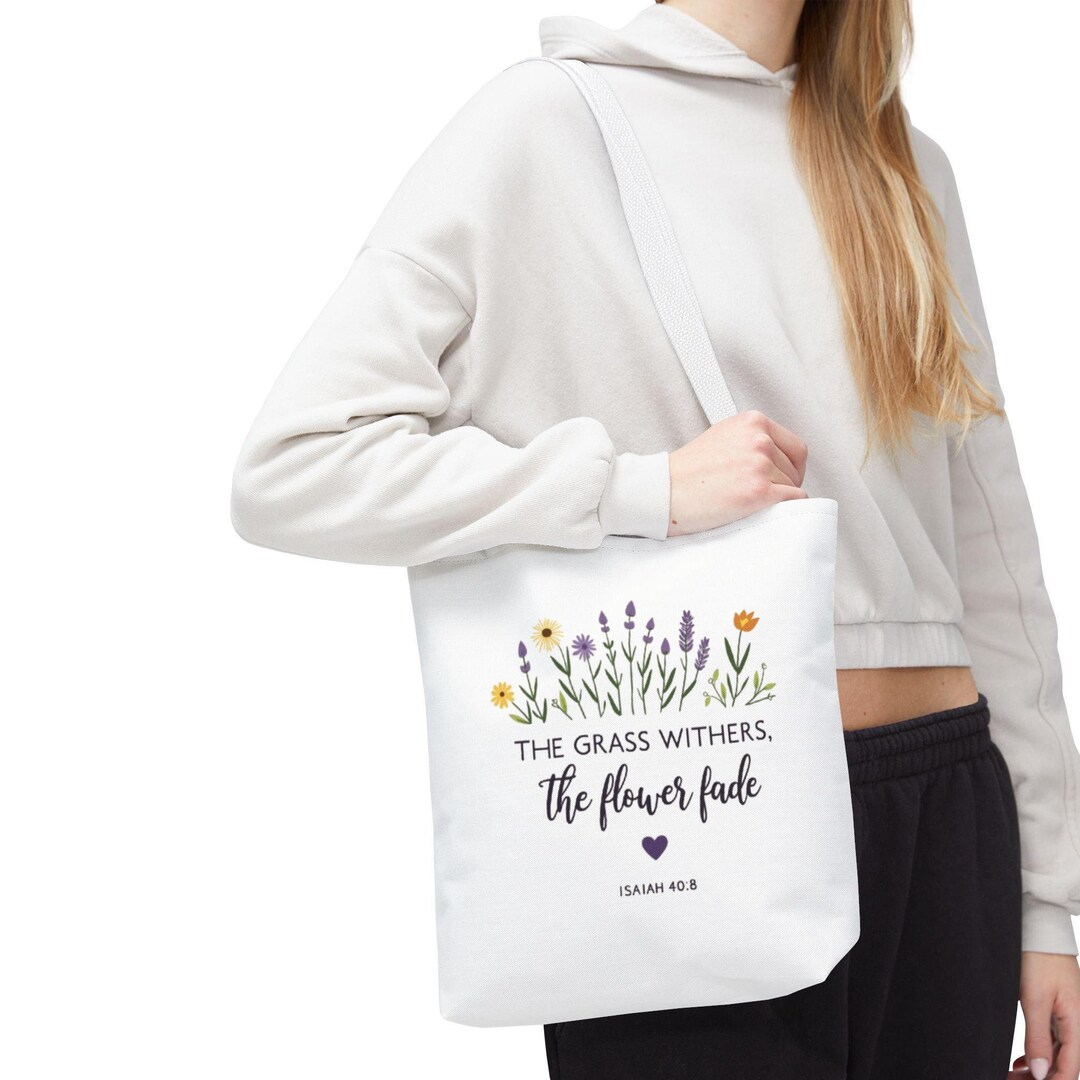 Christian Tote Bag With Biblical Scripture, Faith-filled Tote to Carry ...