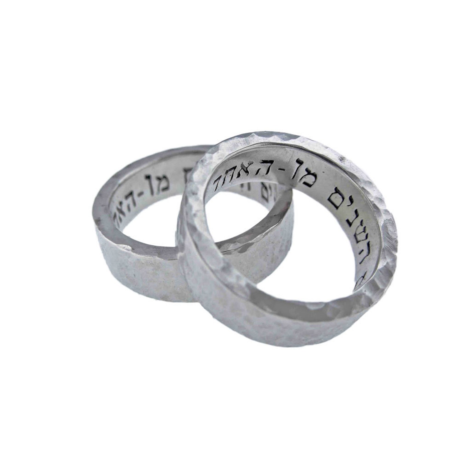 Simple Sterling Sliver Wedding Rings Personalized for the - Etsy