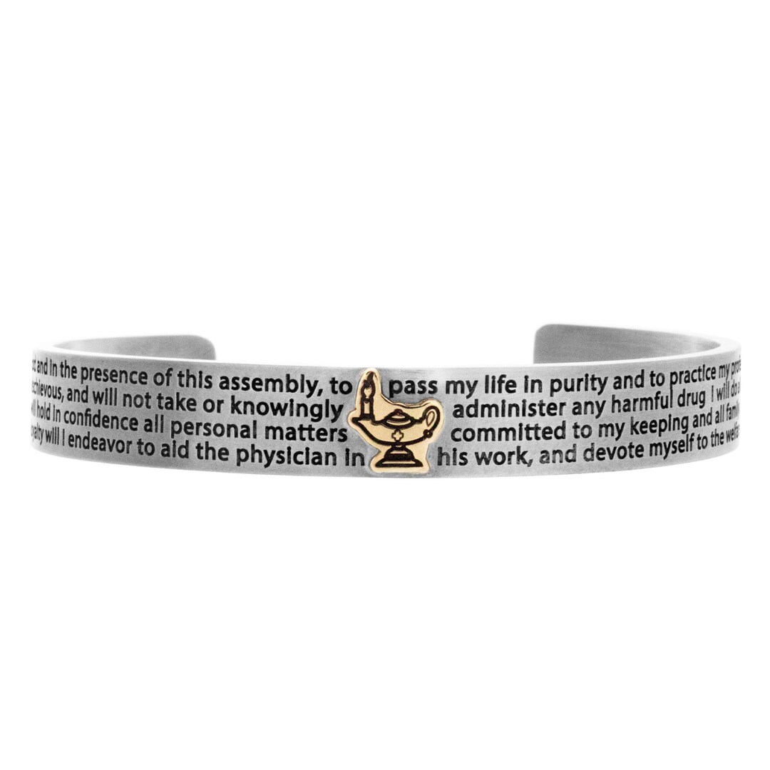 Nurse Oath Bracelet – Nursing Professional Jewelry, RN Graduation Gift ...
