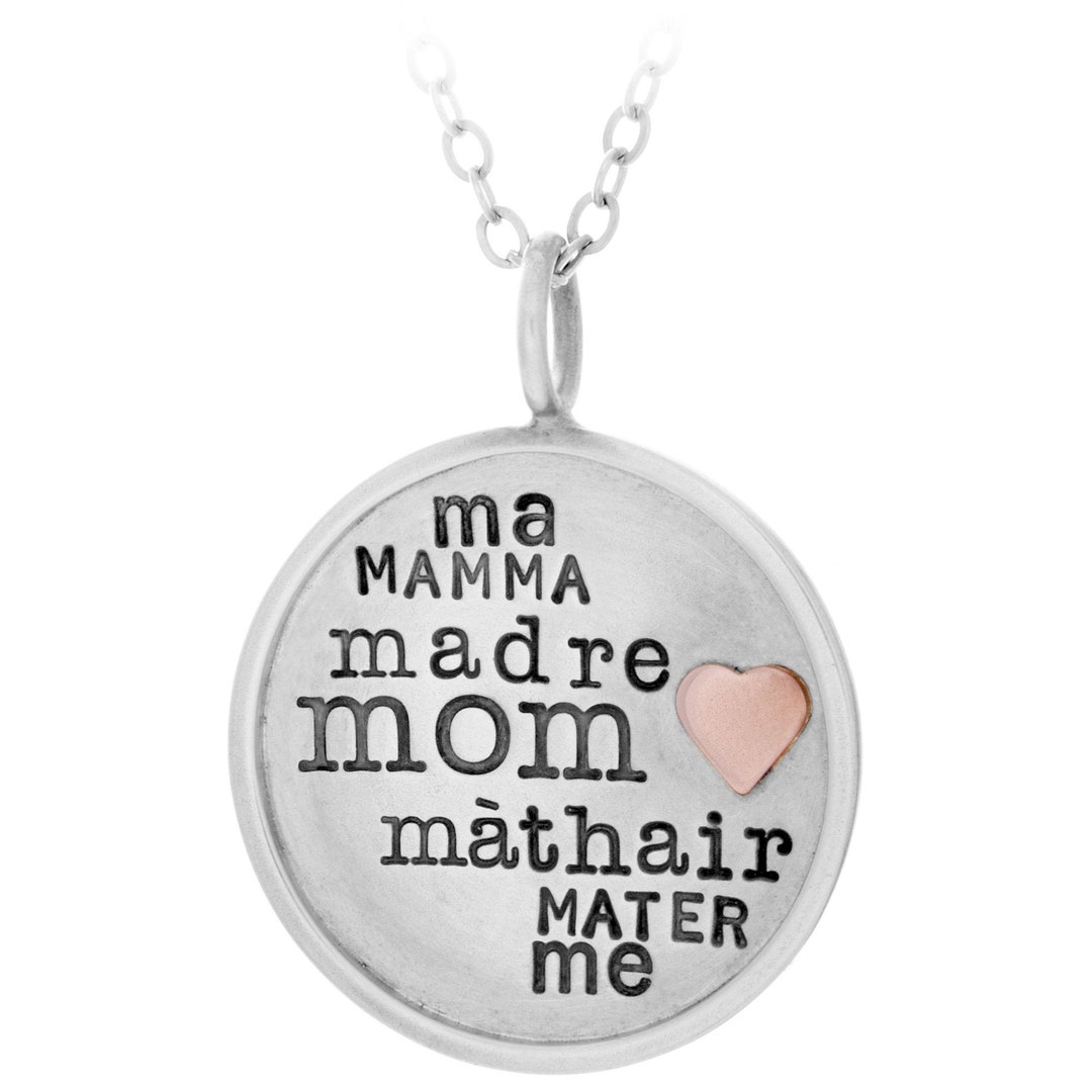 Personalized Necklace for Mom, Silver Mom Charm, Mama Necklace, Mom ...