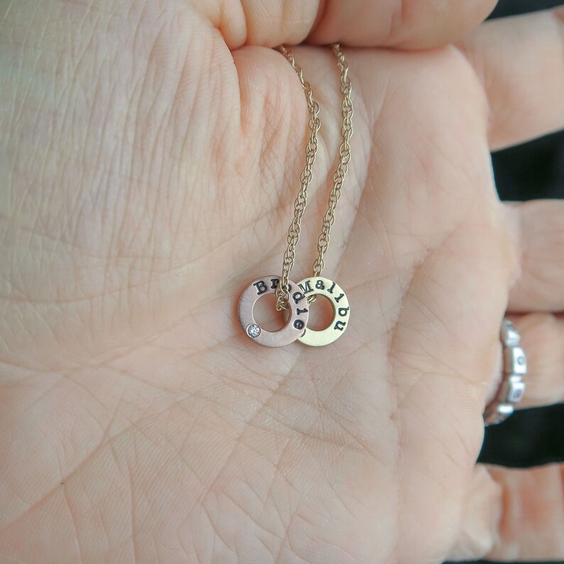 October Birthday Gift 14 Karat Personalized Petite Gold Open - Etsy