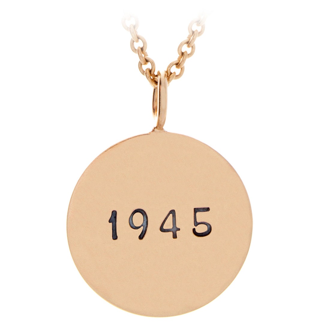 Personalized Charm for Fiance Custom Gold Round Charm Day We - Etsy