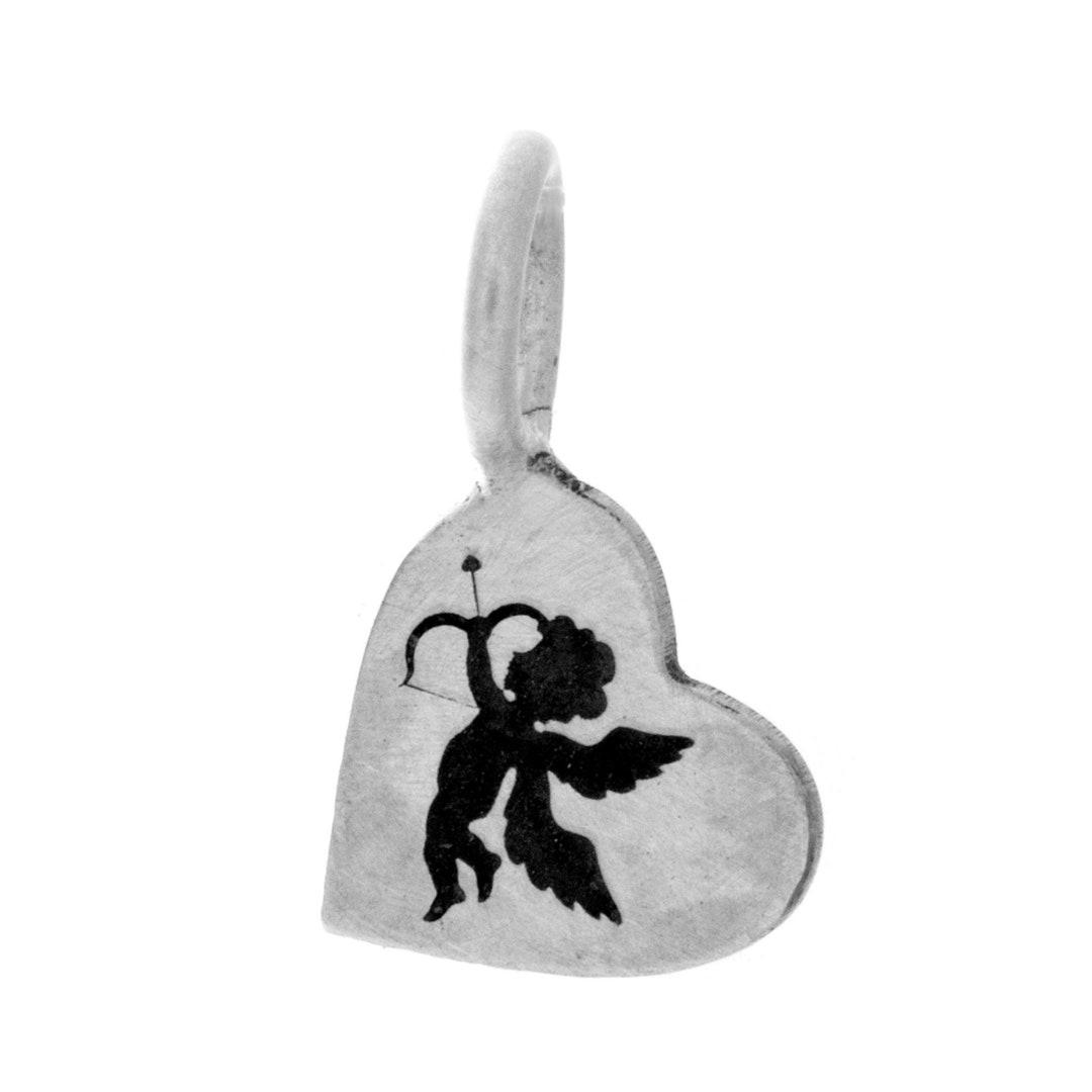 Heart-shaped Cupid Charm Small Cupid Heart Charm - Etsy