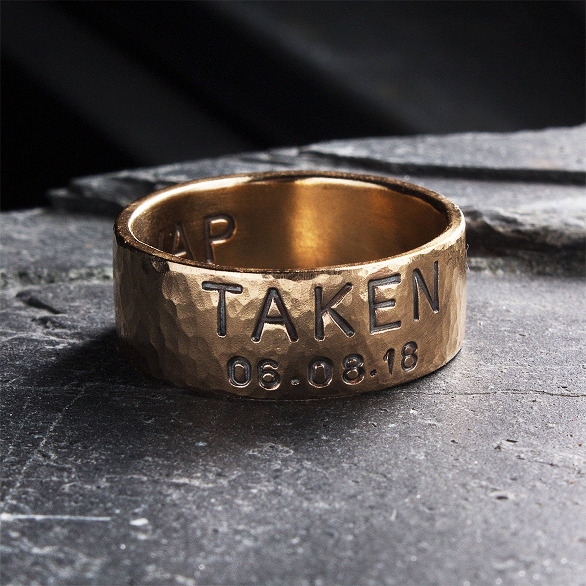 Gold Wedding Rings For Men With Name