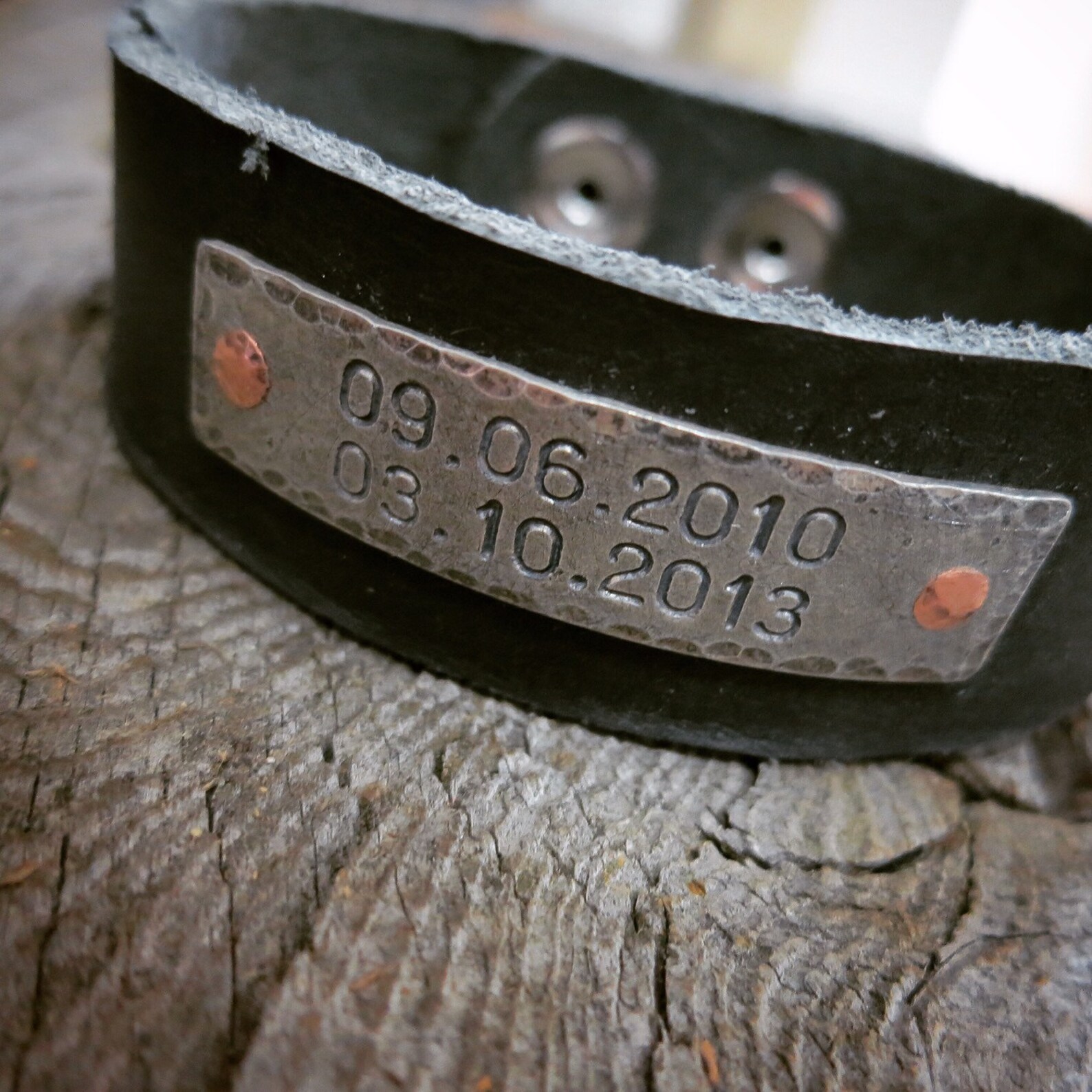 Mens Valentines Gift Leather Cuff Bracelet Personalized - Etsy