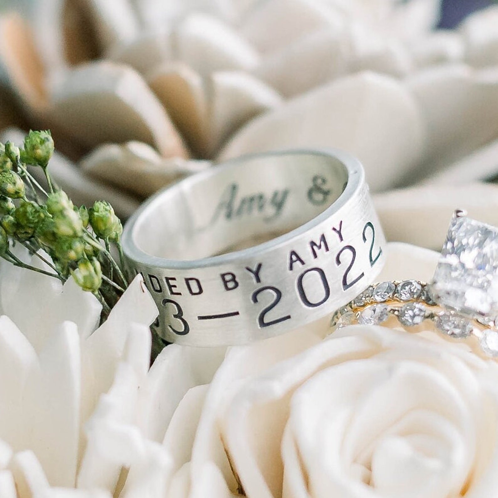 Duck Band Wedding Ring Mens Banded Ring Waterfowl Wedding - Etsy