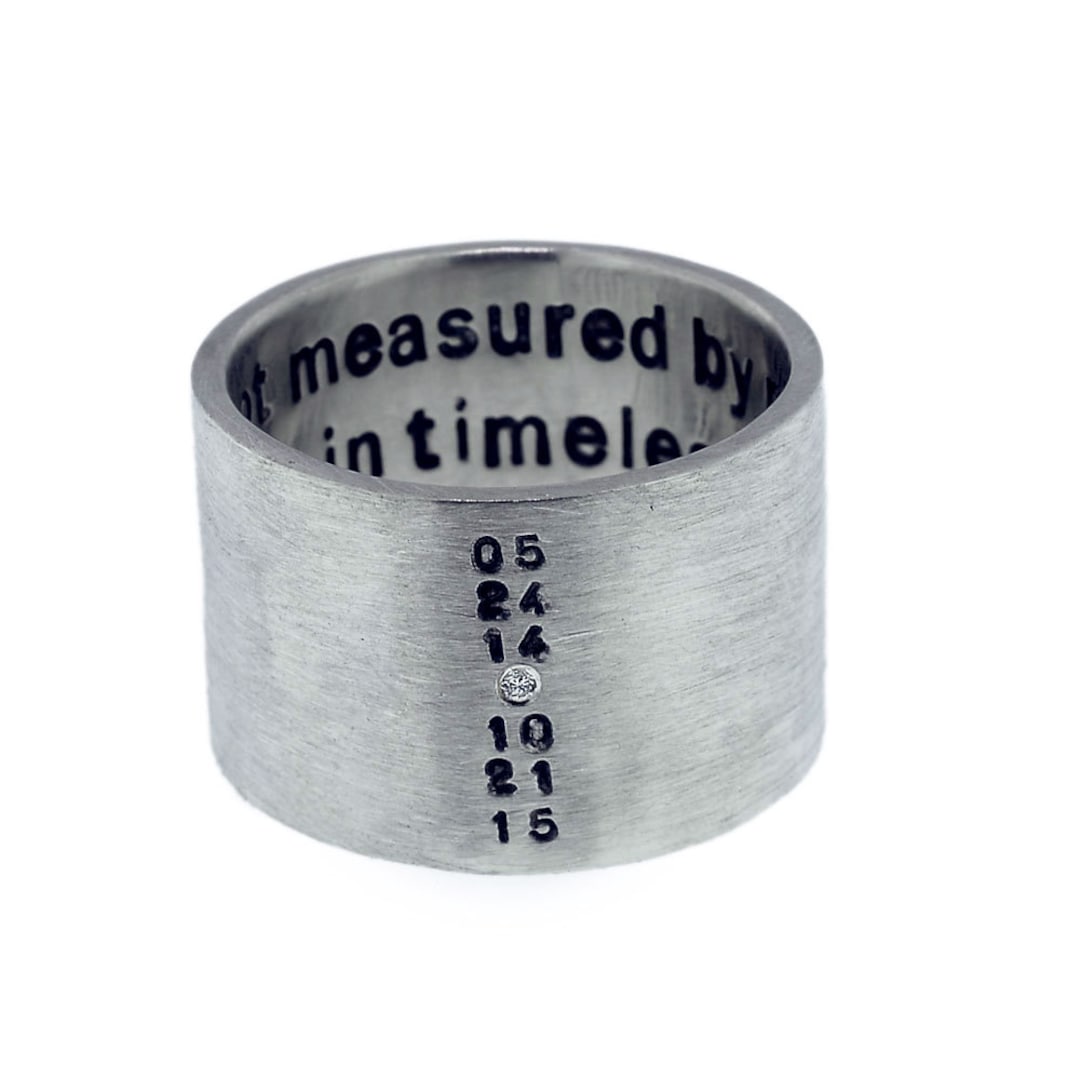 Custom Silver Tube Ring 14mm Band Statement Ring With - Etsy