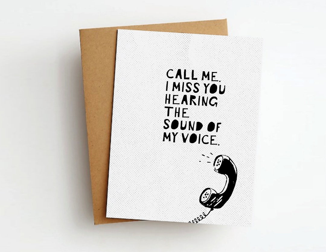 Call Me Miss You Funny Greeting Card - Etsy