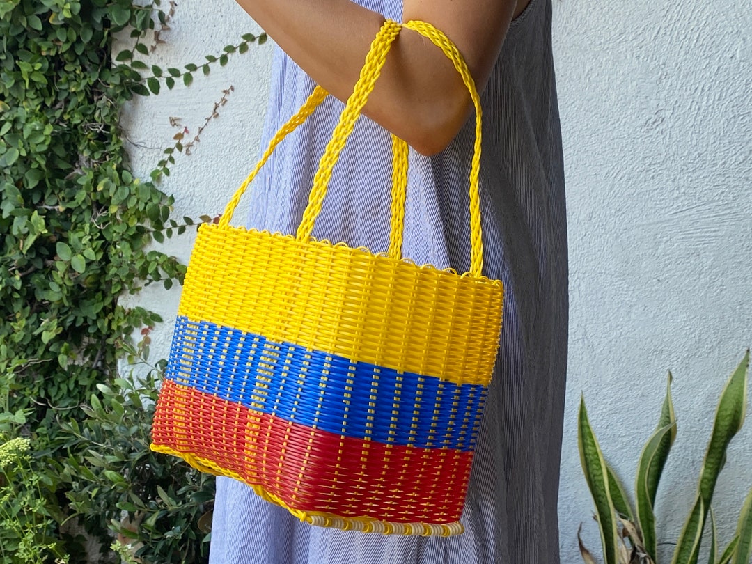 Colombia Colors Reusable Waterproof Handbag Tote, Handmade in El ...