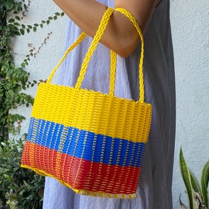 Colombia Colors Reusable Waterproof Handbag Tote, Handmade in El ...