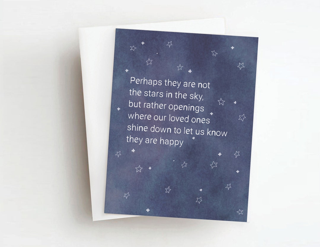 Stars in the Sky Sympathy Card - Etsy