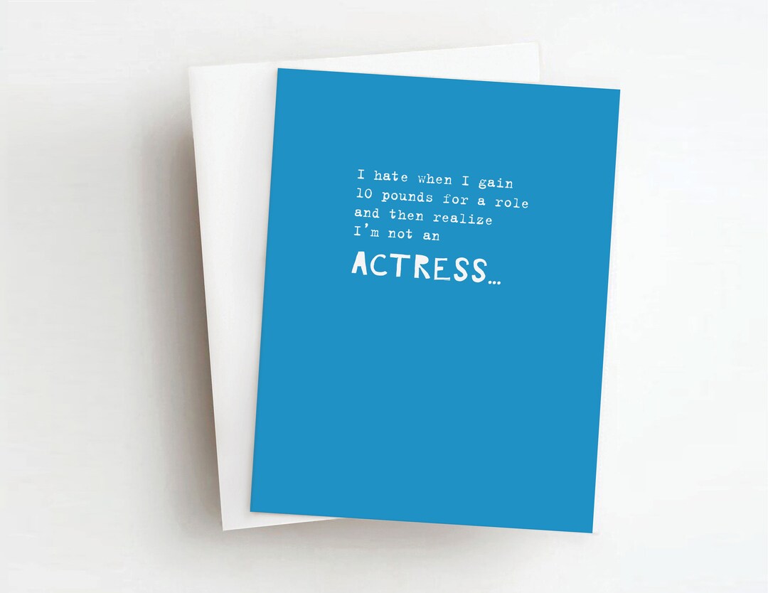 Actress Humor Card - Etsy
