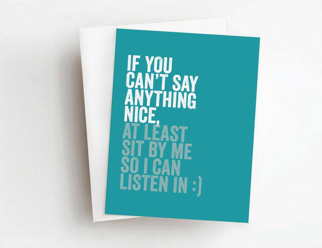 Listen in Humor Card - Etsy