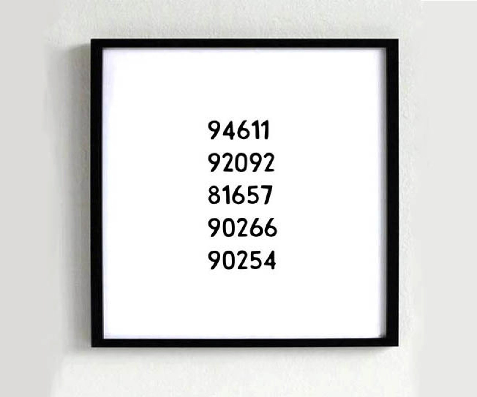 ZIP IT Print // Custom Print of Zip Codes in the Places You've Lived - Etsy