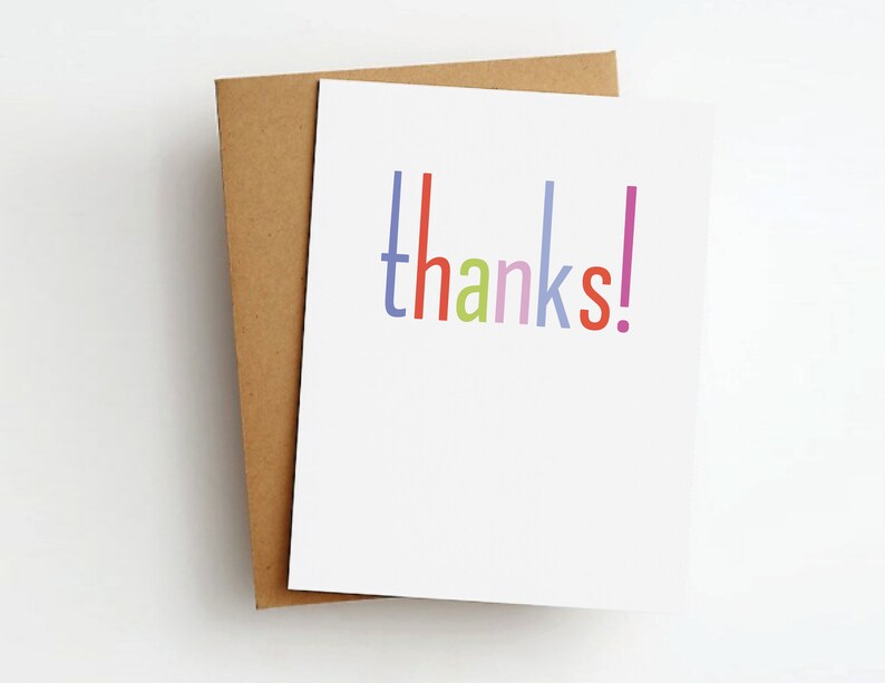 Tall Thanks Thank You Card - Etsy