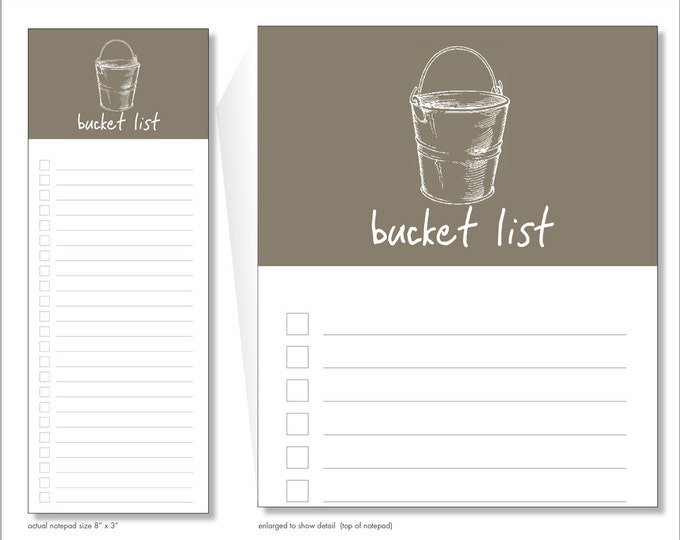Bucket List Notepad - Etsy