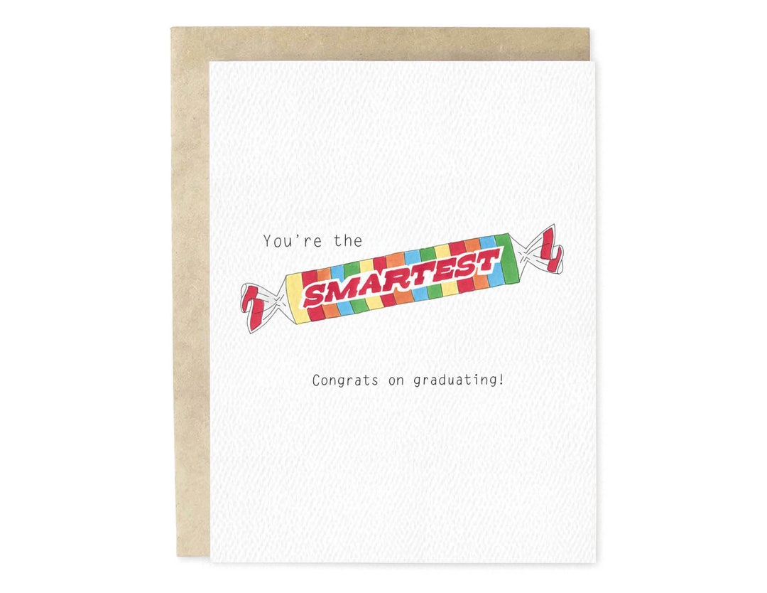 Smarties Hand-illustrated Graduation Greeting Card - Etsy