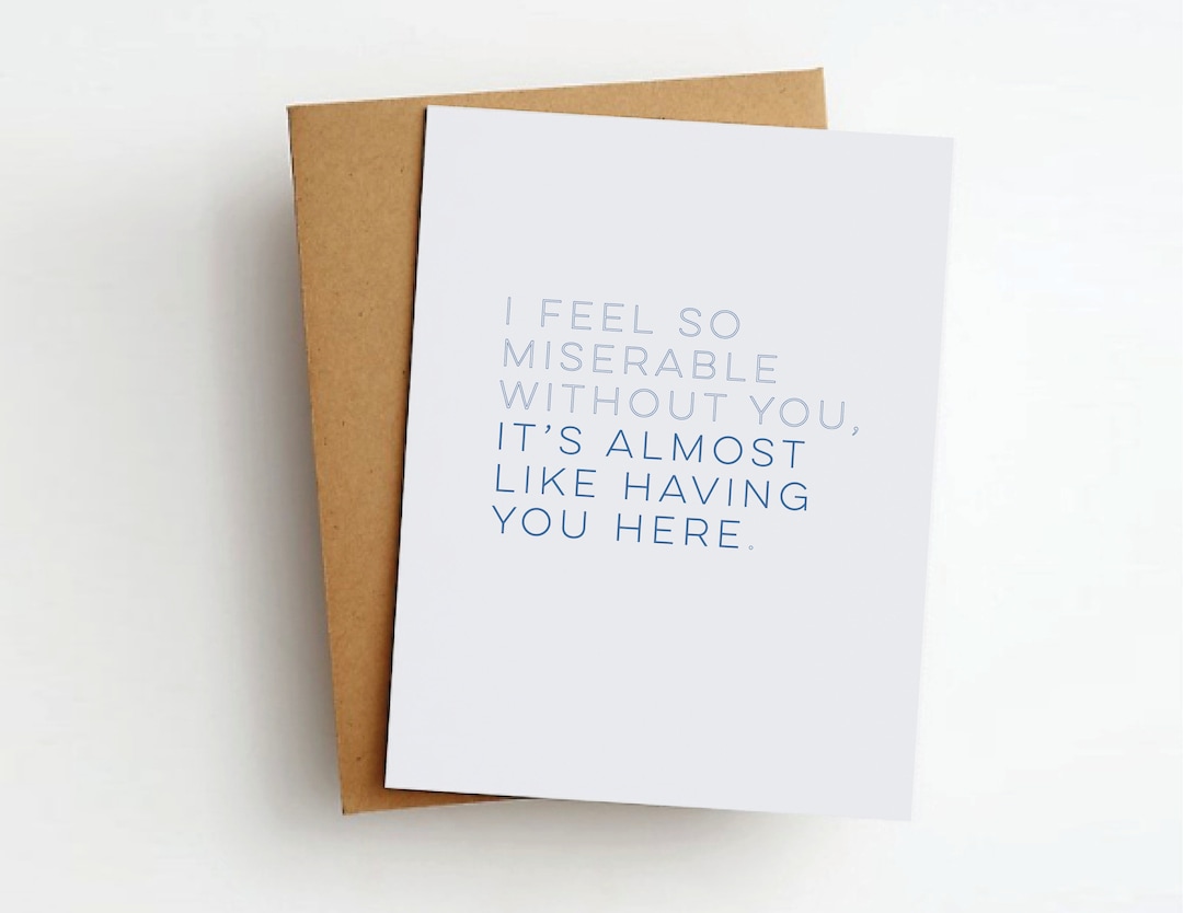 Miserable Funny Greeting Card - Etsy