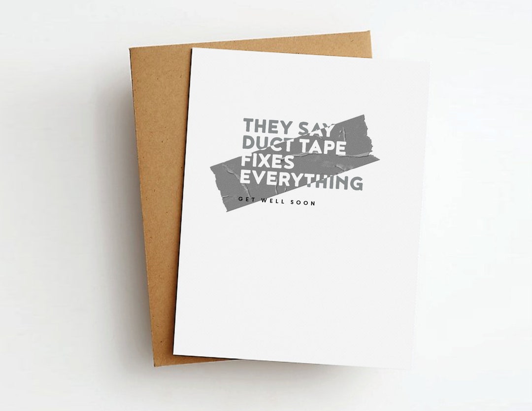 Duct Tape Get Well Card - Etsy