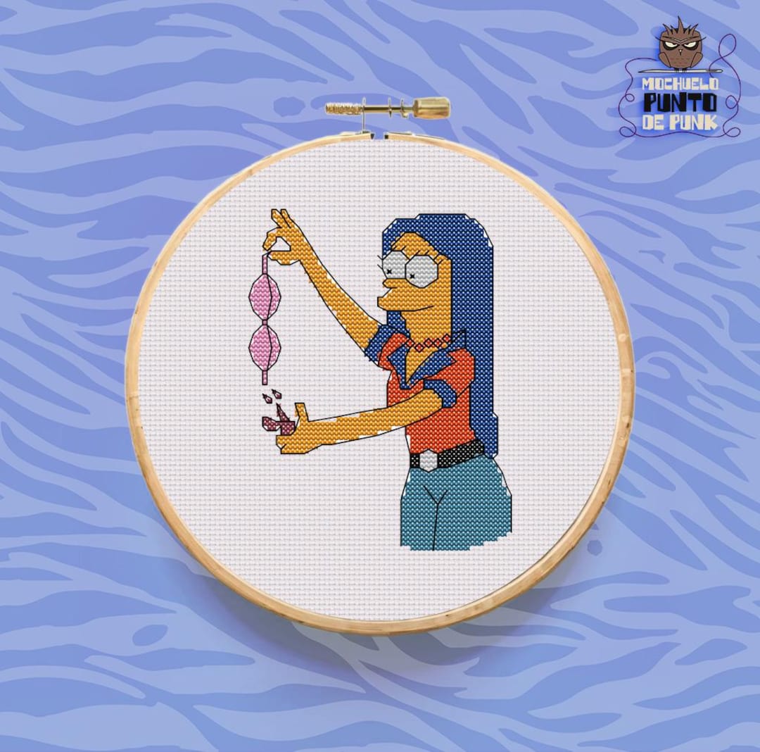 Marge Simpson Cross Stitch Pattern, Pixel Cross Stitch, PDF, DMC ...