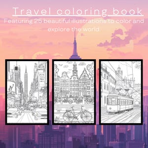 Travel Coloring Bundle | City Coloring | Coloring Shop Bundle ...