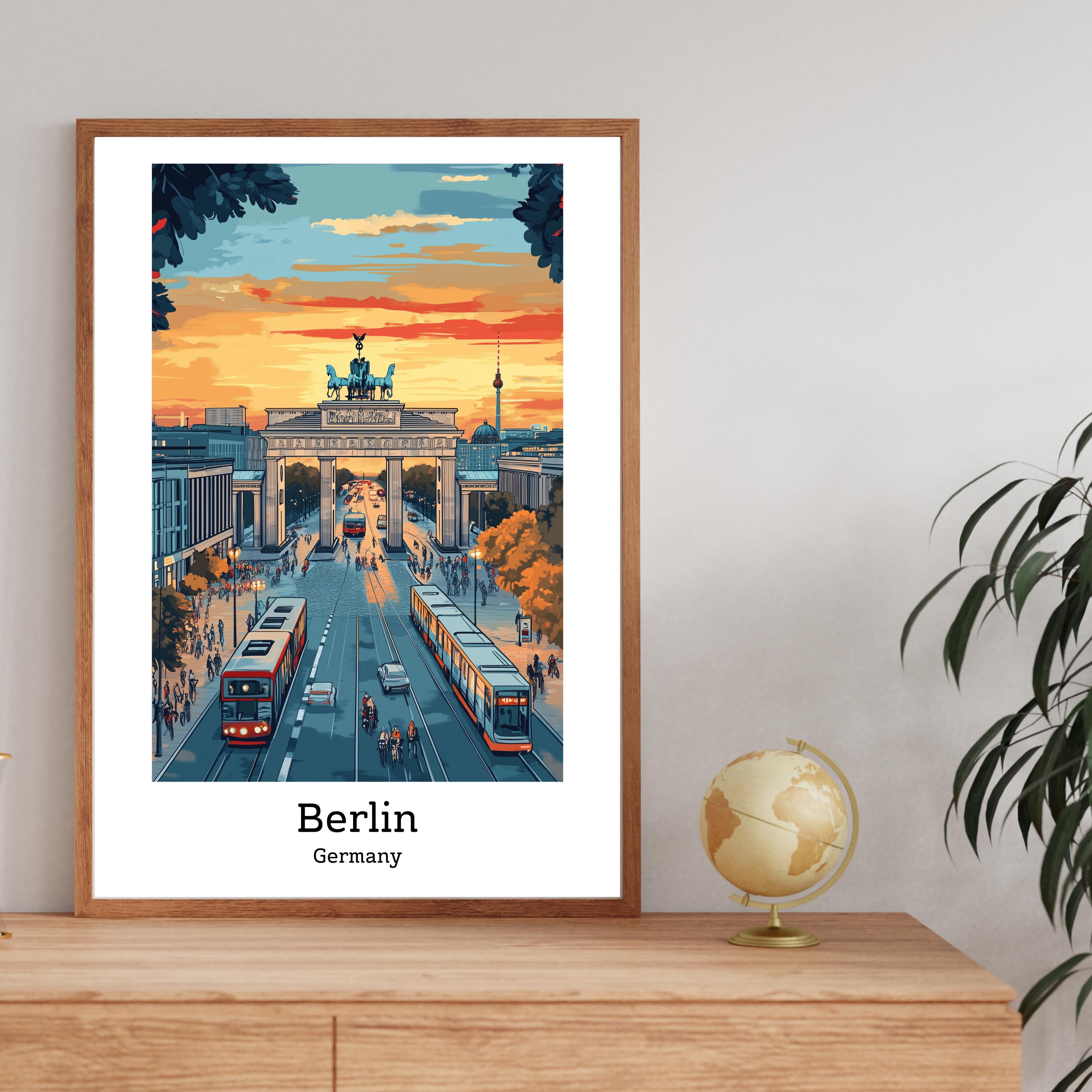 Berlin Printable Poster - Iconic Brandenburger Tor | Berlin Gift Print ...