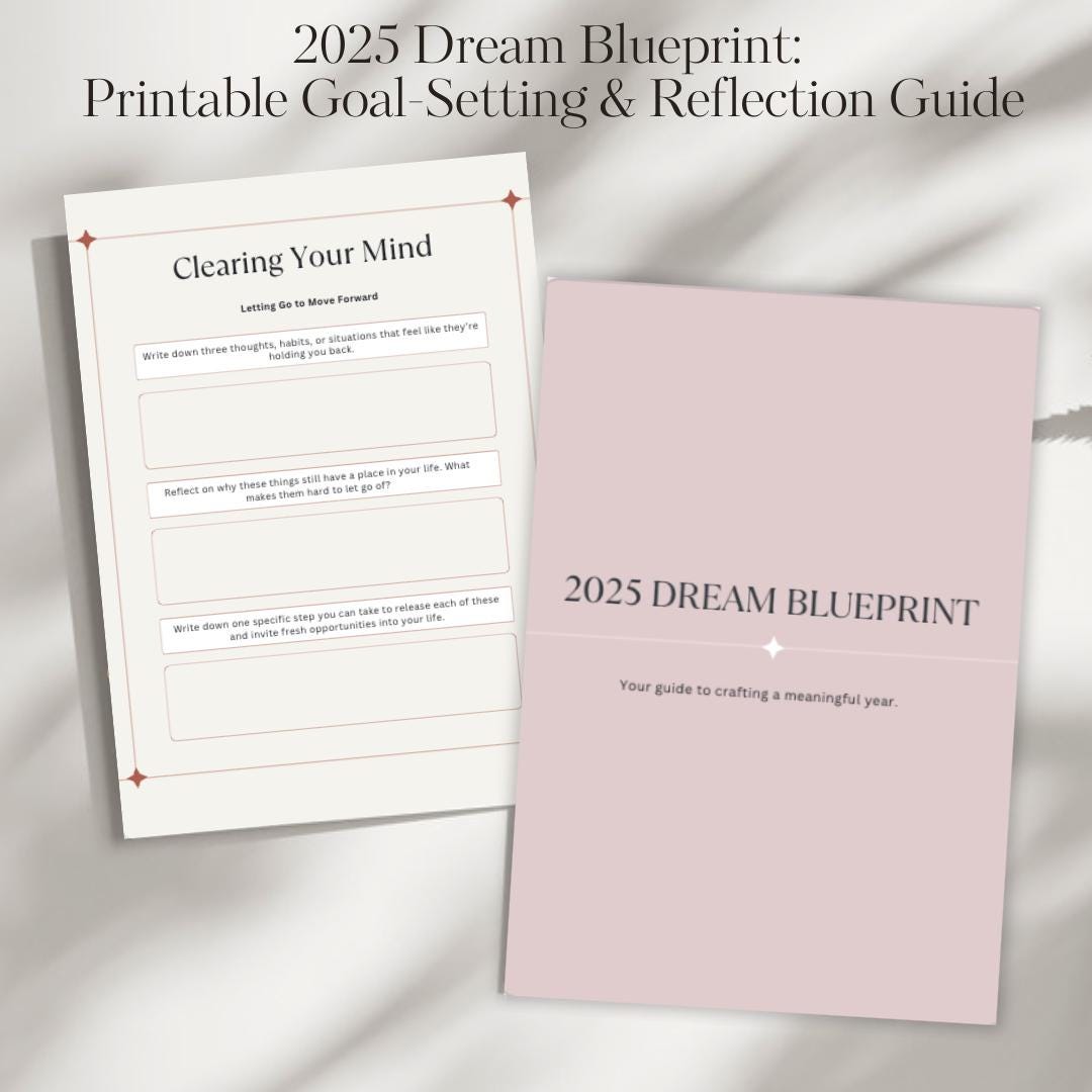 2025 Dream Blueprint: Printable Goal-setting and Reflection Guide | A4 ...