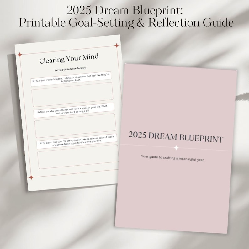 2025 Dream Blueprint: Printable Goal-setting and Reflection Guide | A4 ...