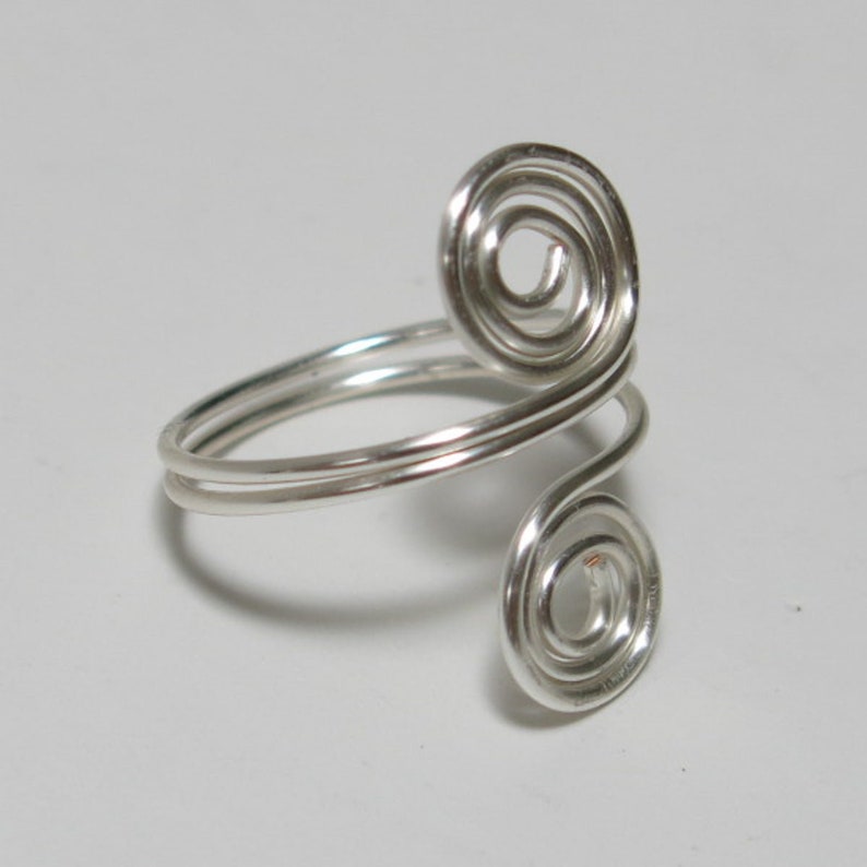 Double Spirals Adjustable Wire Ring - Etsy