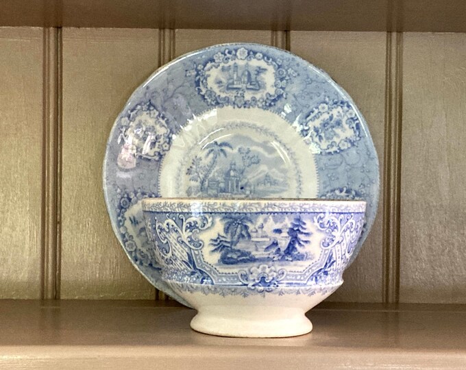 Early 19th Century Handless Tea Cup and Saucer - Etsy