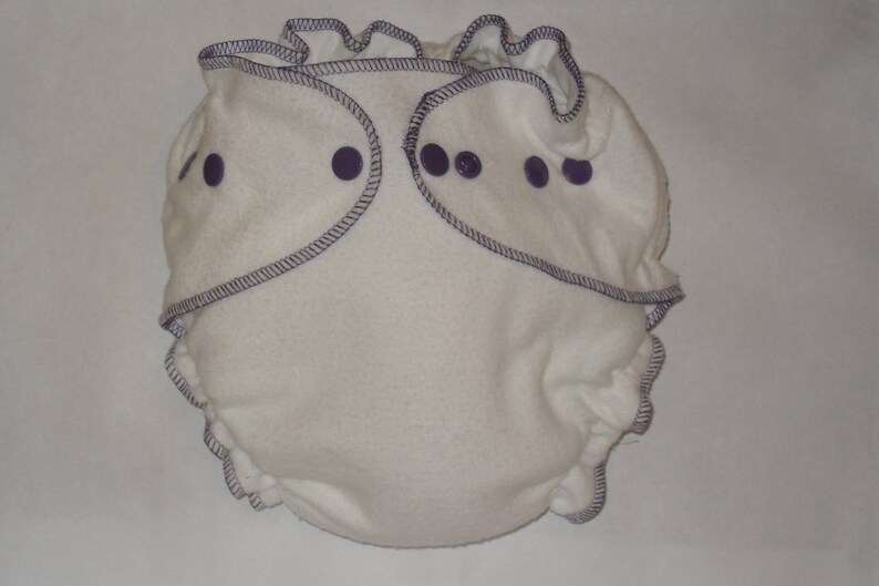 Fitted Diaper Bamboo Zorb With Purple Snaps - Etsy