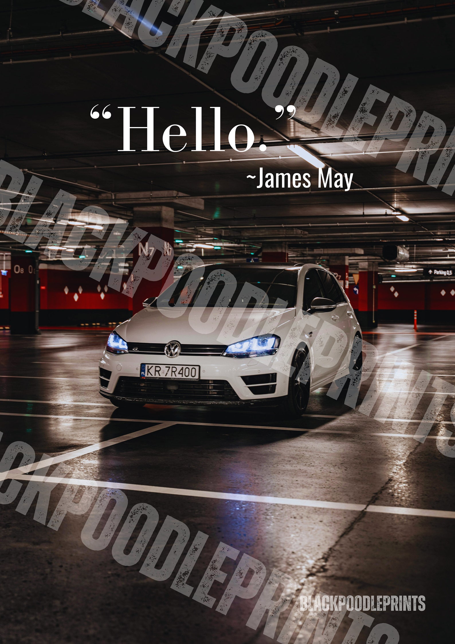VW Golf Car Poster, Wall Decor, Boys Room Decor, Car Poster, Digital ...