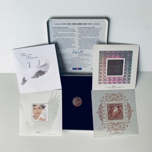 Canada Post 1999-2000 Official Millennium Keepsake Dove Coin and Stamps ...